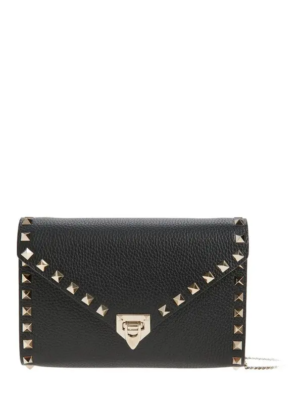 Valentino Garavani Mini Rockstud Leather Shoulder Bag - Black