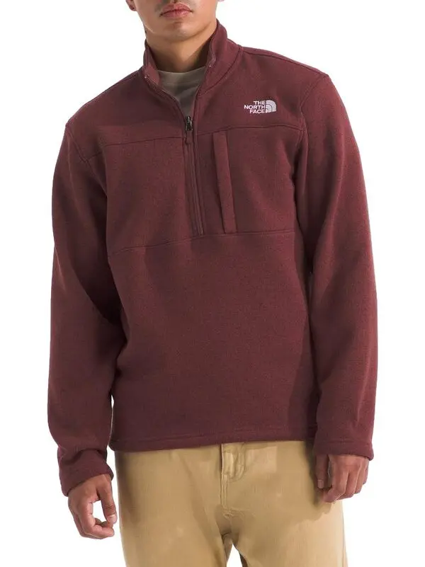 The North Face Gordon Lyons Half Zip Fleece Pullover - Sumac Heather