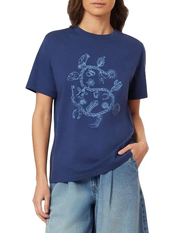 Scotch & Soda Charmed Cotton Graphic T-shirt - Oceana