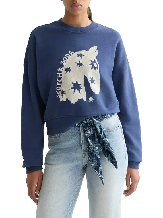 Scotch & Soda Cotton Graphic Sweatshirt - Oceana