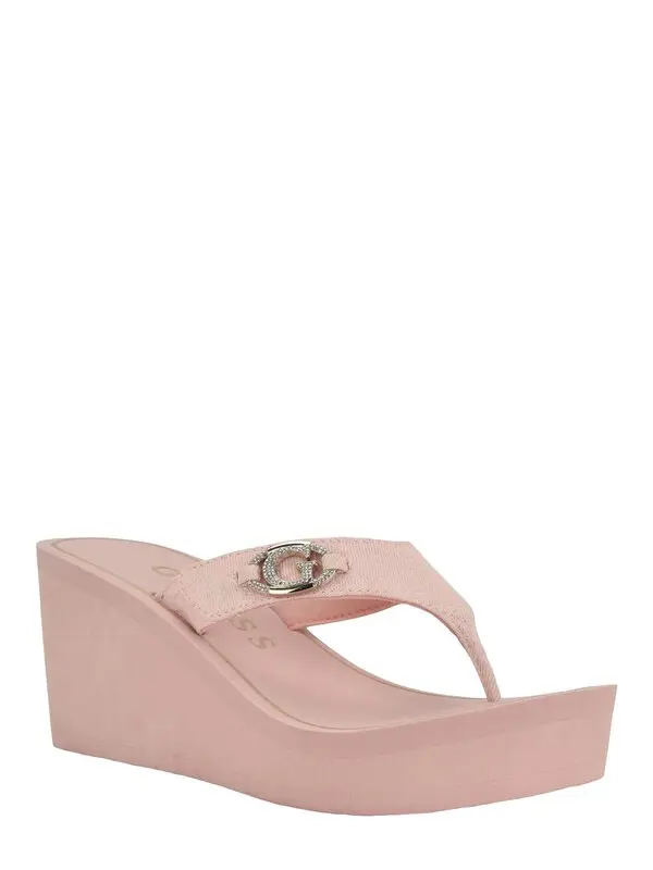 Guess Shai Platform Wedge Flip Flop - Light Pink 680