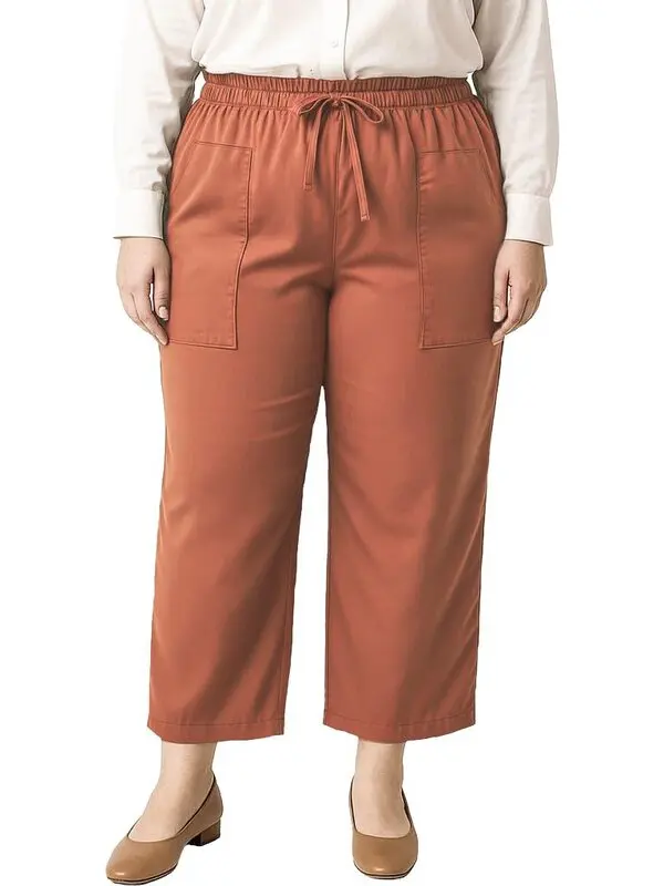 STANDARDS & PRACTICES Crop Straight Pants - Rust