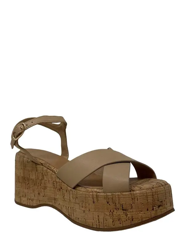 SHU SHOP Indiana Platform Sandal - Nude