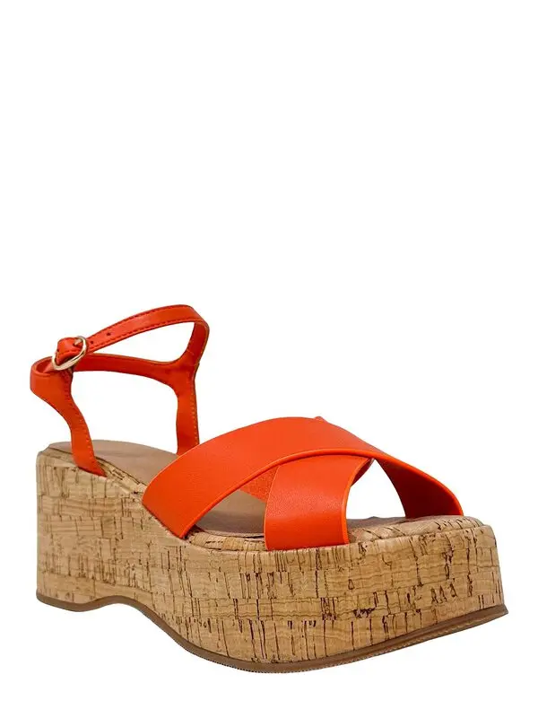SHU SHOP Indiana Platform Sandal - Orange