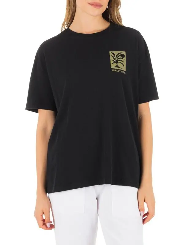 Hurley Duality Oversized Graphic T-shirt - Black