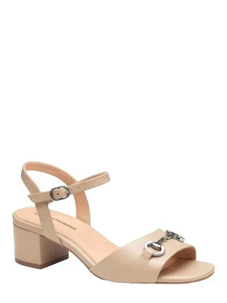 Johnston & Murphy Edith Bit Ankle Strap Sandal - Sand Glove Leather