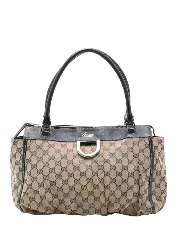 Gucci Gg Canvas Abbey D-ring Tote Bag - Brown