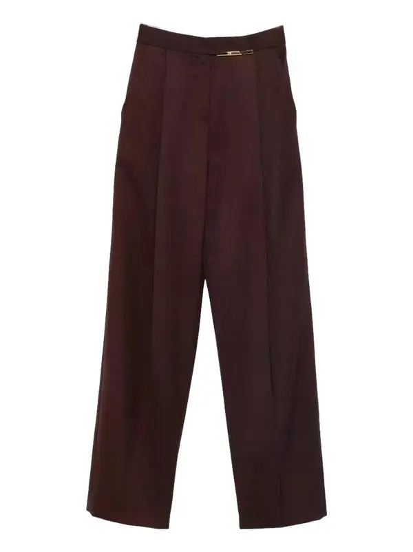 Elisabetta Franchi Pleated-front Tailored Trousers - Brown