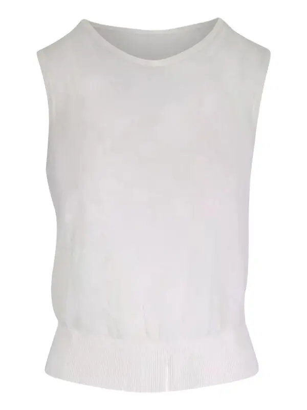 Akris Crew-neck Tank Top - White