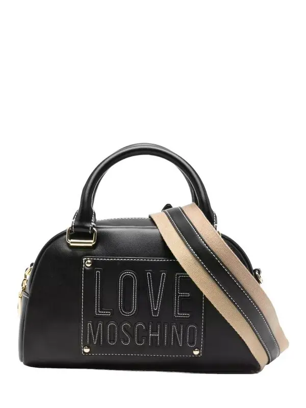 Moschino Logo-appliqué Top-handle Tote - Black