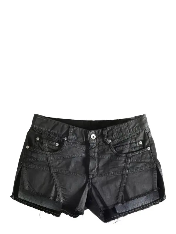 Rick Owens Fringed-hem Shorts - Black
