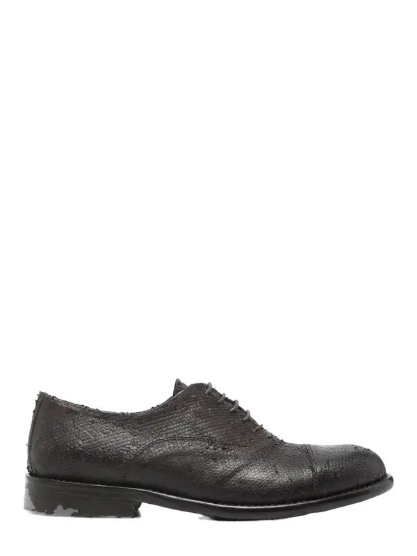 SOMMET Textured Lace-up Oxford Shoes - Brown
