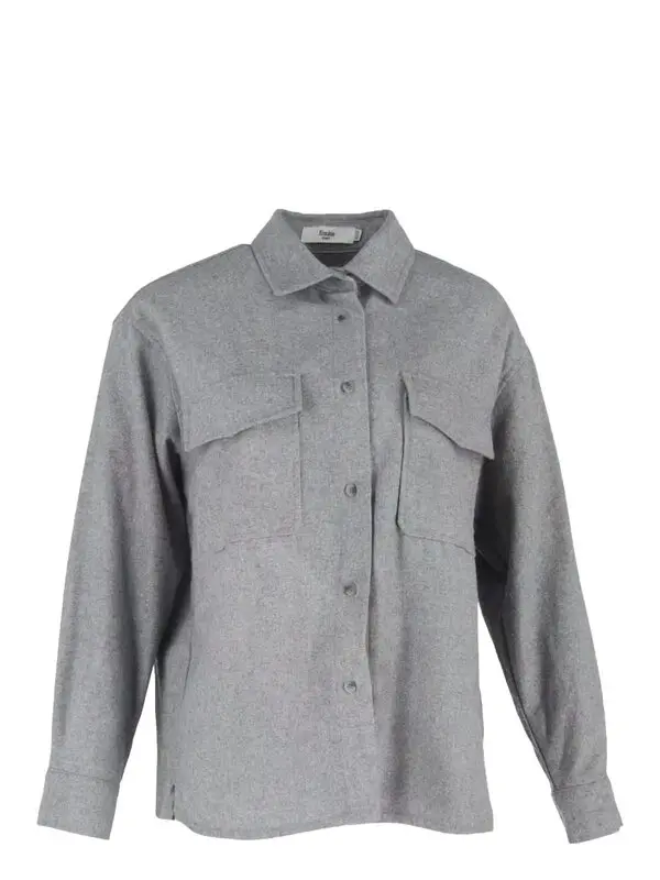 THE FRANKIE SHOP Flap-pocket Buttoned Shirt - Grey