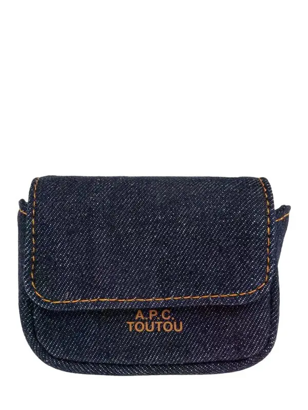 A.p.c. Embroidered Denim Waste Bag Holder - Blue
