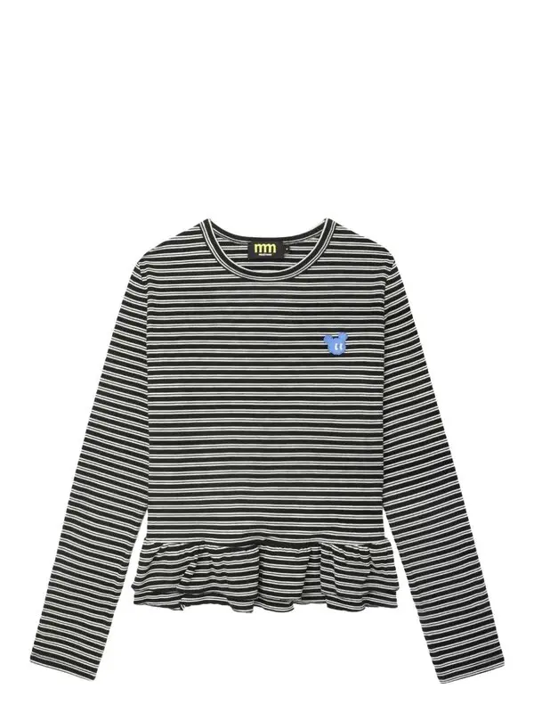 MINI CREAM Striped Long-sleeve T-shirt - Black