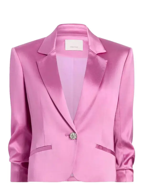 Cinq À Sept Textured Satin Khloe Jacket - Pink