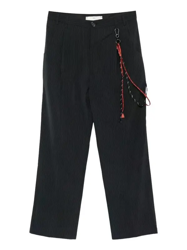 SONG FOR THE MUTE Pinstriped Keyring Trousers - Blue
