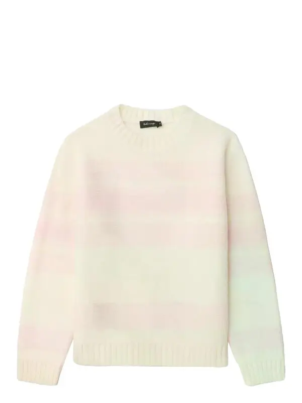 TOUT A COUP Striped Crew-neck Sweater - Neutrals