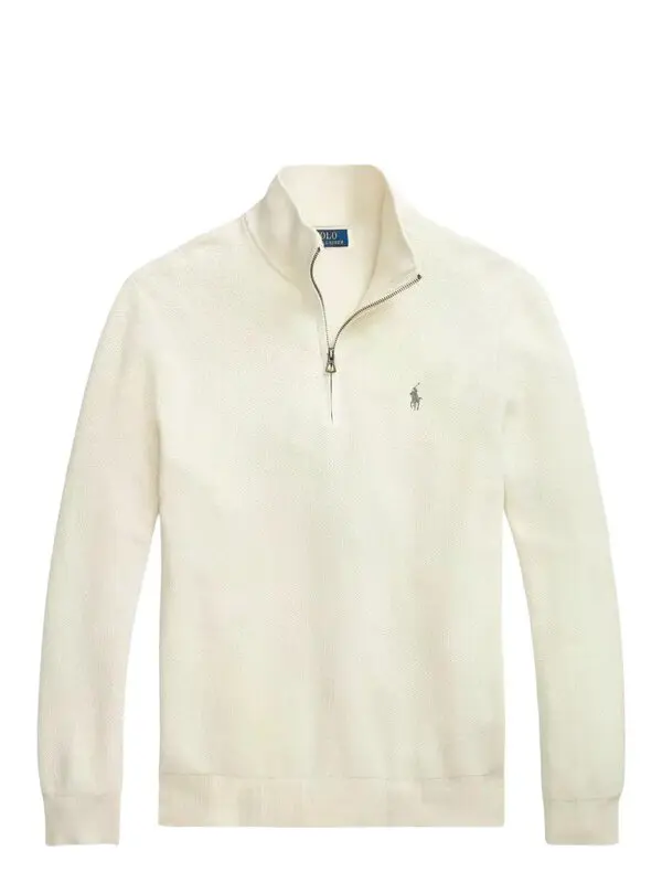 Polo Ralph Lauren Zip-fastening Logo-embroidered Sweater - White