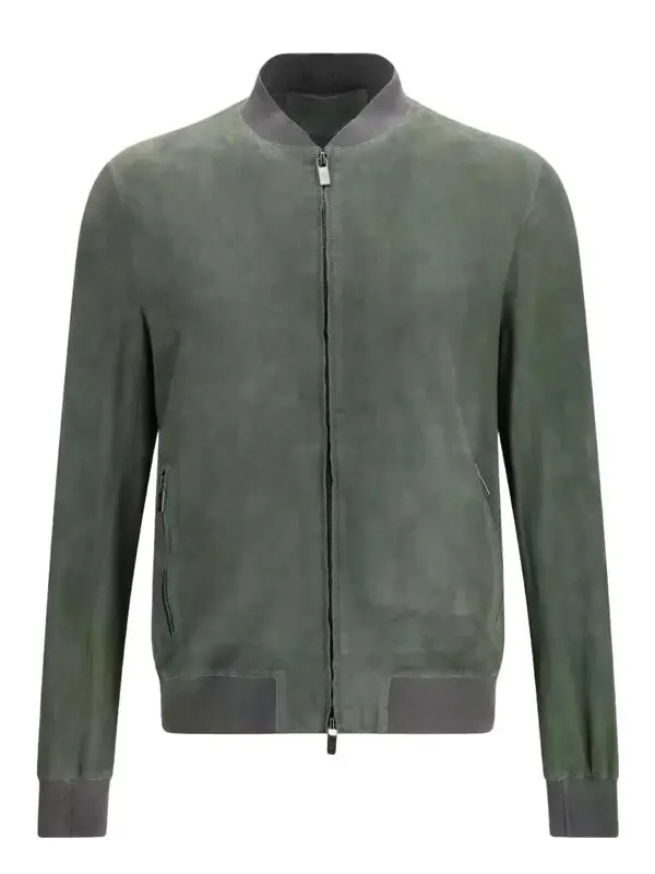 SALVATORE SANTORO Zip-up Bomber Jacket - Grey