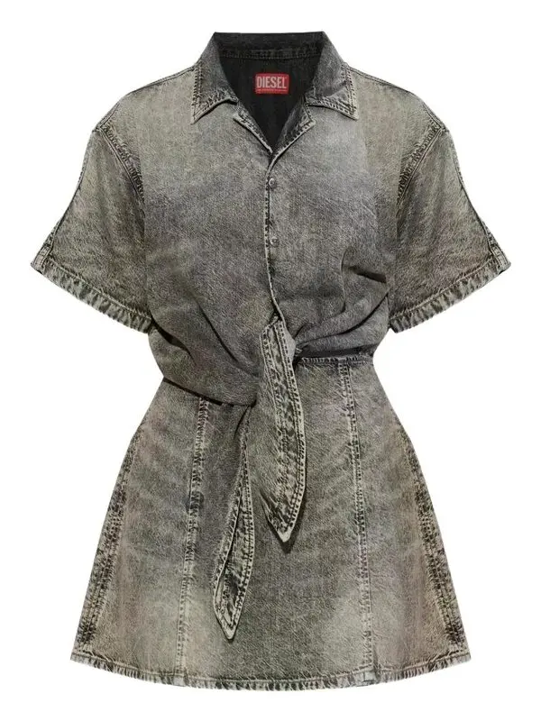 DIESEL® Mini De-staly-s Tie-waist Dress - Grey