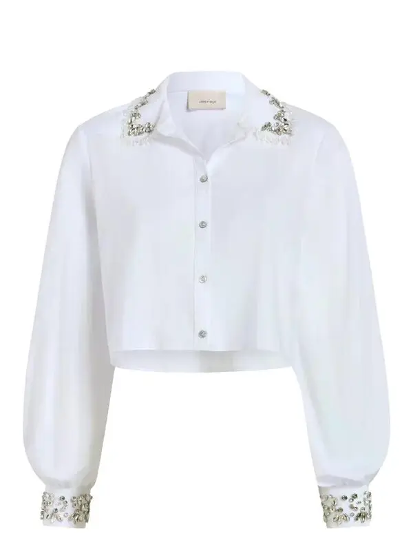 Cinq À Sept Gemstone Embellished Selina Top - White