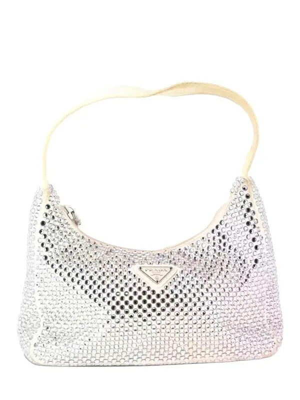 Prada Mini Re-edition 2000 Shoulder Bag - White