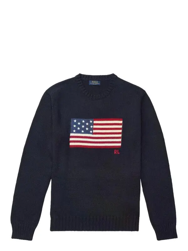 Polo Ralph Lauren Crew-neck Long-sleeve Sweater - Blue