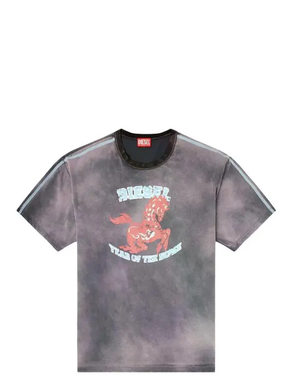DIESEL® Year Of The Horses Graphic T-shirt - Grey