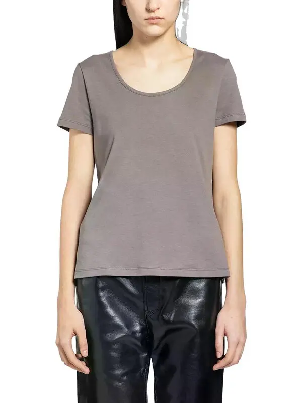 Max Mara Broadcloth Wool T-shirt - Grey