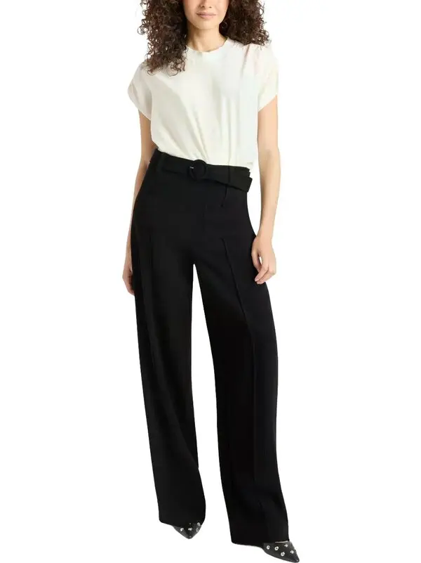 Cinq À Sept Renea Belted Trousers - Black