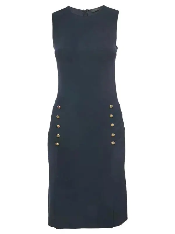 JOSEPH Button-accents Sleeveless Dress - Blue