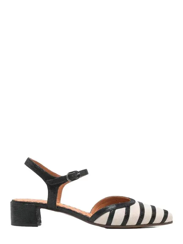 Chie Mihara Haler Striped Heeled Pumps - Neutrals