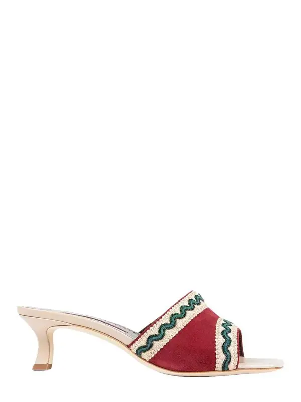Manolo Blahnik Marebis Open Toe Sandals - Red