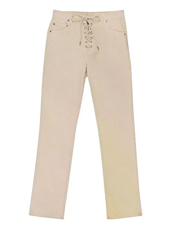 Callipygian Corduroy Straight-leg Trousers - Neutrals