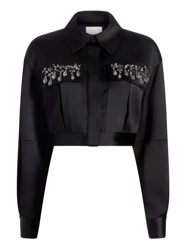 Cinq À Sept Gemstone Embellished Damoni Jacket - Black