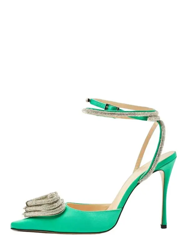 Mach & Mach Triple Heart Heeled Pumps - Green
