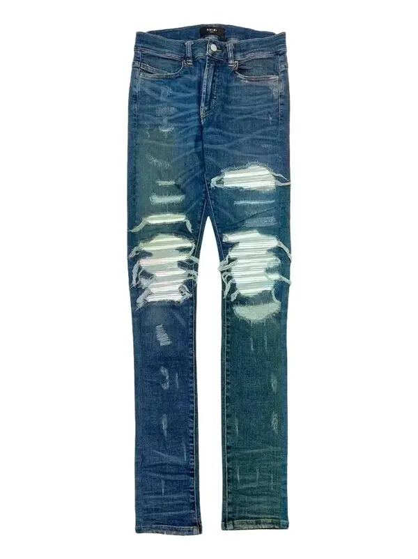 Amiri Ripped-effect Jeans - Blue