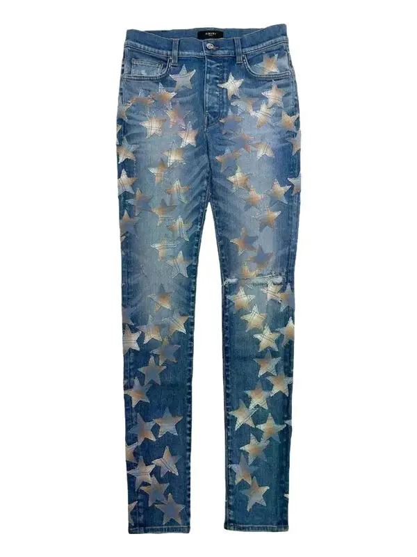 Amiri Star-patch Denim Jeans - Blue