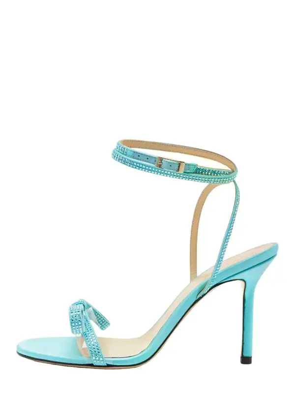 Mach & Mach Crystal-embellished Stiletto Sandals - Blue
