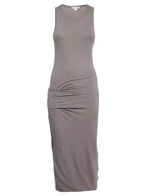 JAMES PERSE Ruching Midi Dress - Grey