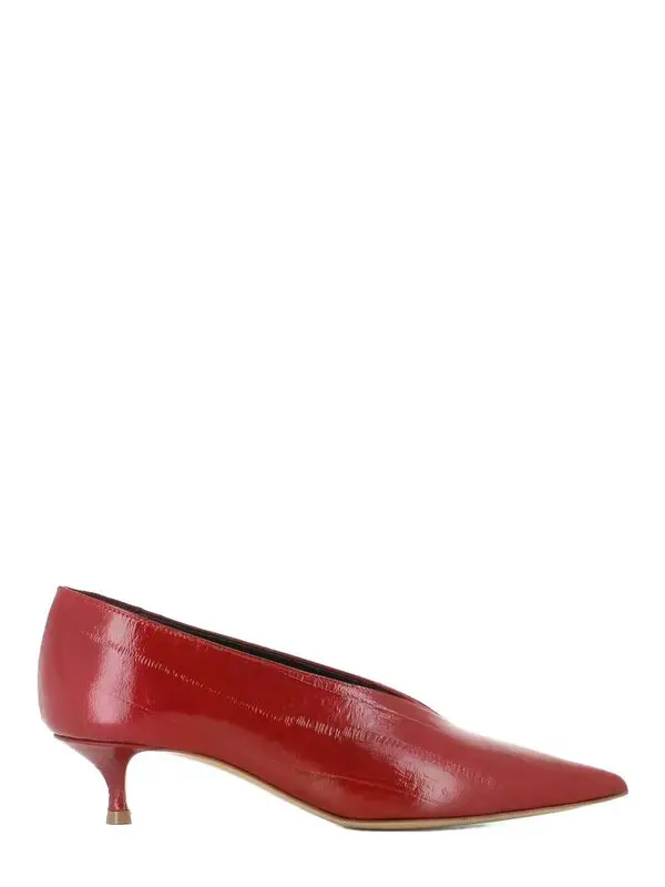 Le Monde Beryl Babouche Heeled Pumps - Red