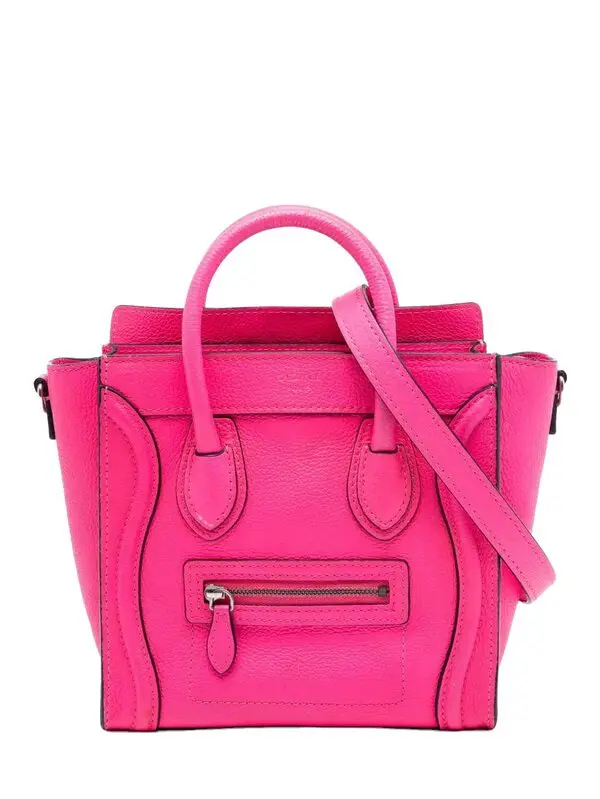 Celine 2011 Nano Leather Luggage Tote - Pink