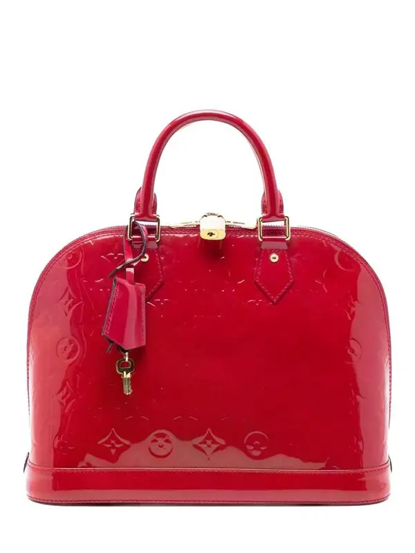 LOUIS VUITTON 2013 Monogram Vernis Alma Pm Handbag - Red