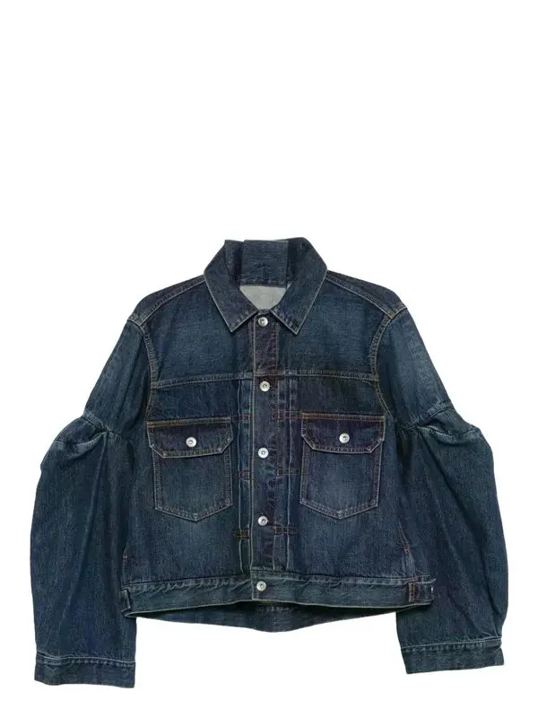Sacai Button Denim Jacket - Blue