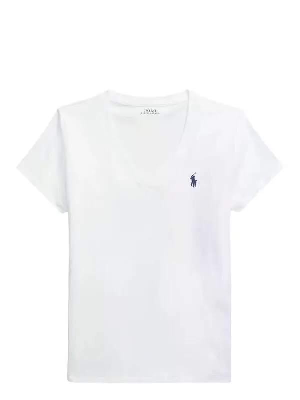 Polo Ralph Lauren Logo-embroidered V-neck T-shirt - White