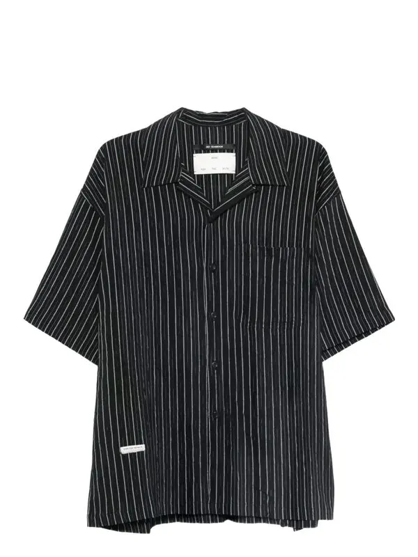 SONG FOR THE MUTE Striped Short-sleeve Shirt - Black