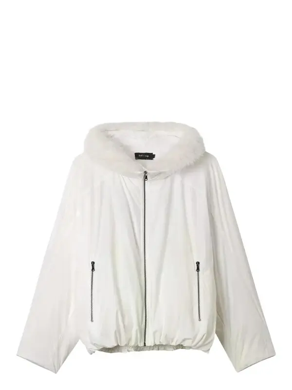 TOUT A COUP Faux-fur Hooded Jacket - Neutrals