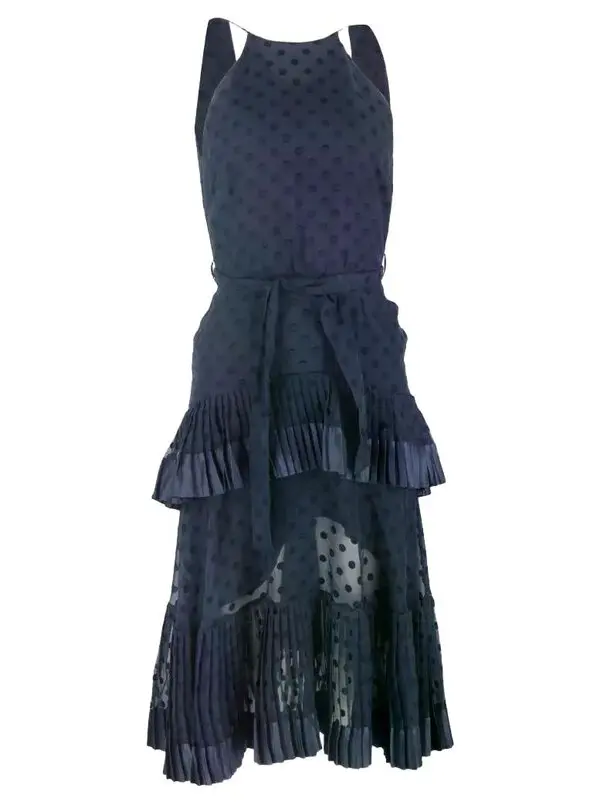 Zimmermann Polka-dot Ruffled Dress - Blue