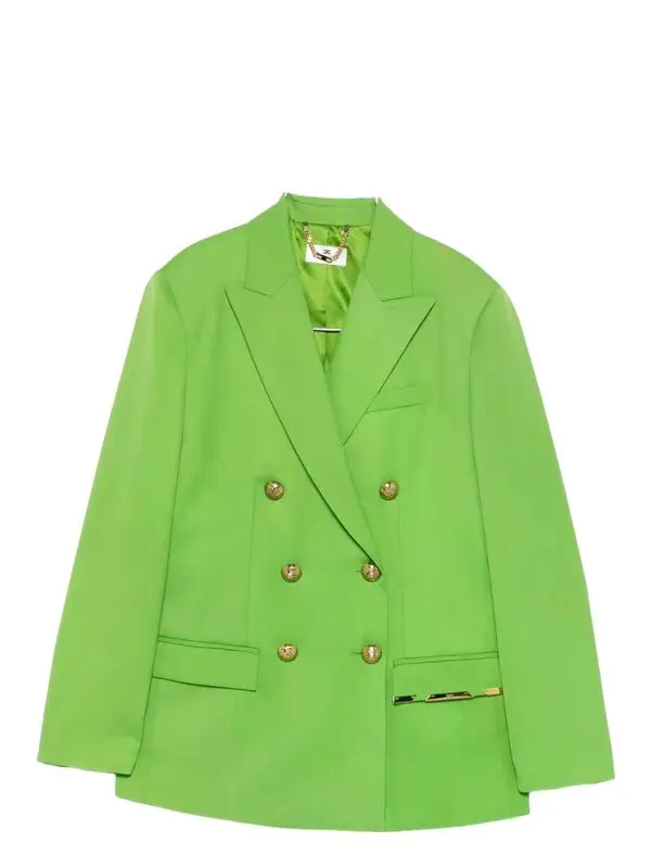 Elisabetta Franchi Double-breasted Jacket - Green